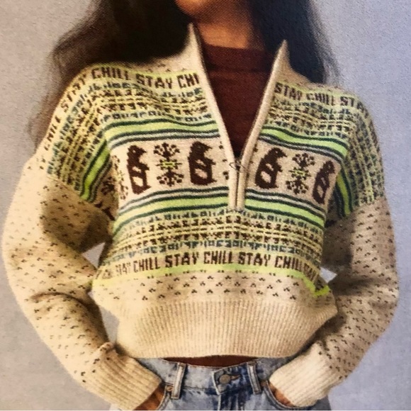 Urban Outfitters | Sweaters | Urban Outfitters Bdg Cream Chartreuse ...